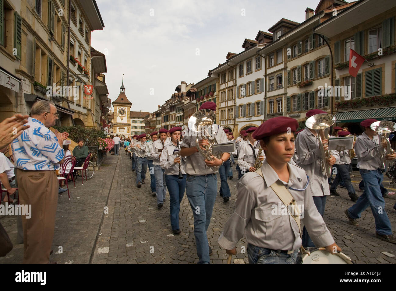 Parade in Murten Switzerland Stock Photo - Alamy