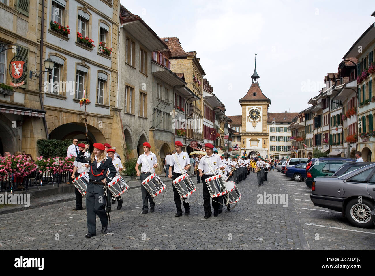 Parade in Murten Switzerland Stock Photo - Alamy