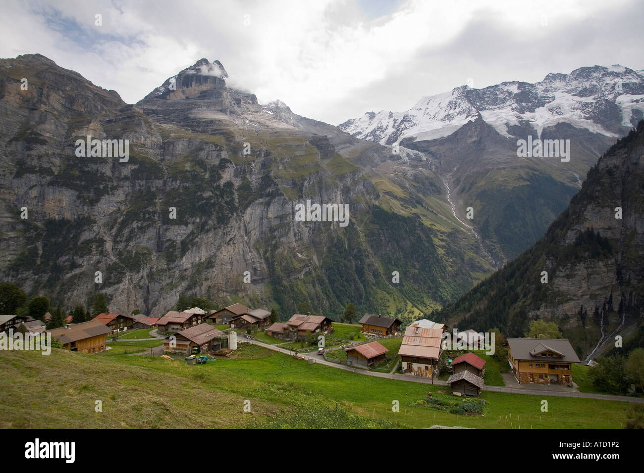 Village of Gimmelwald Switzerland in the Swiss Alps Stock Photo - Alamy