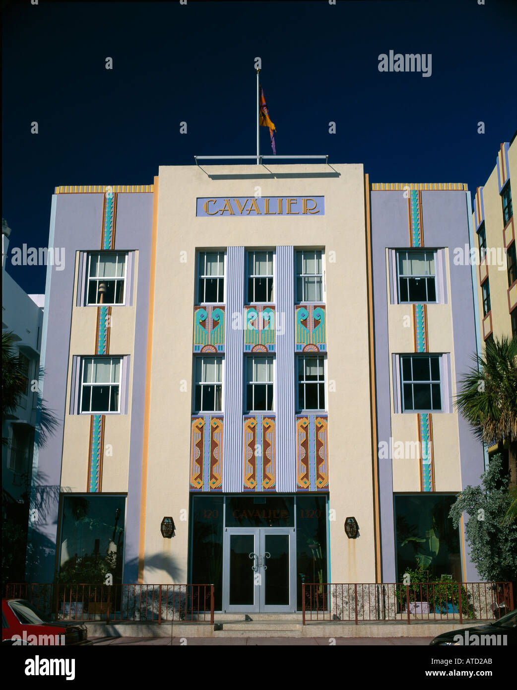 Cavalier Hotel, South Beach Miami, Florida, USA. Front Elevation Stock ...