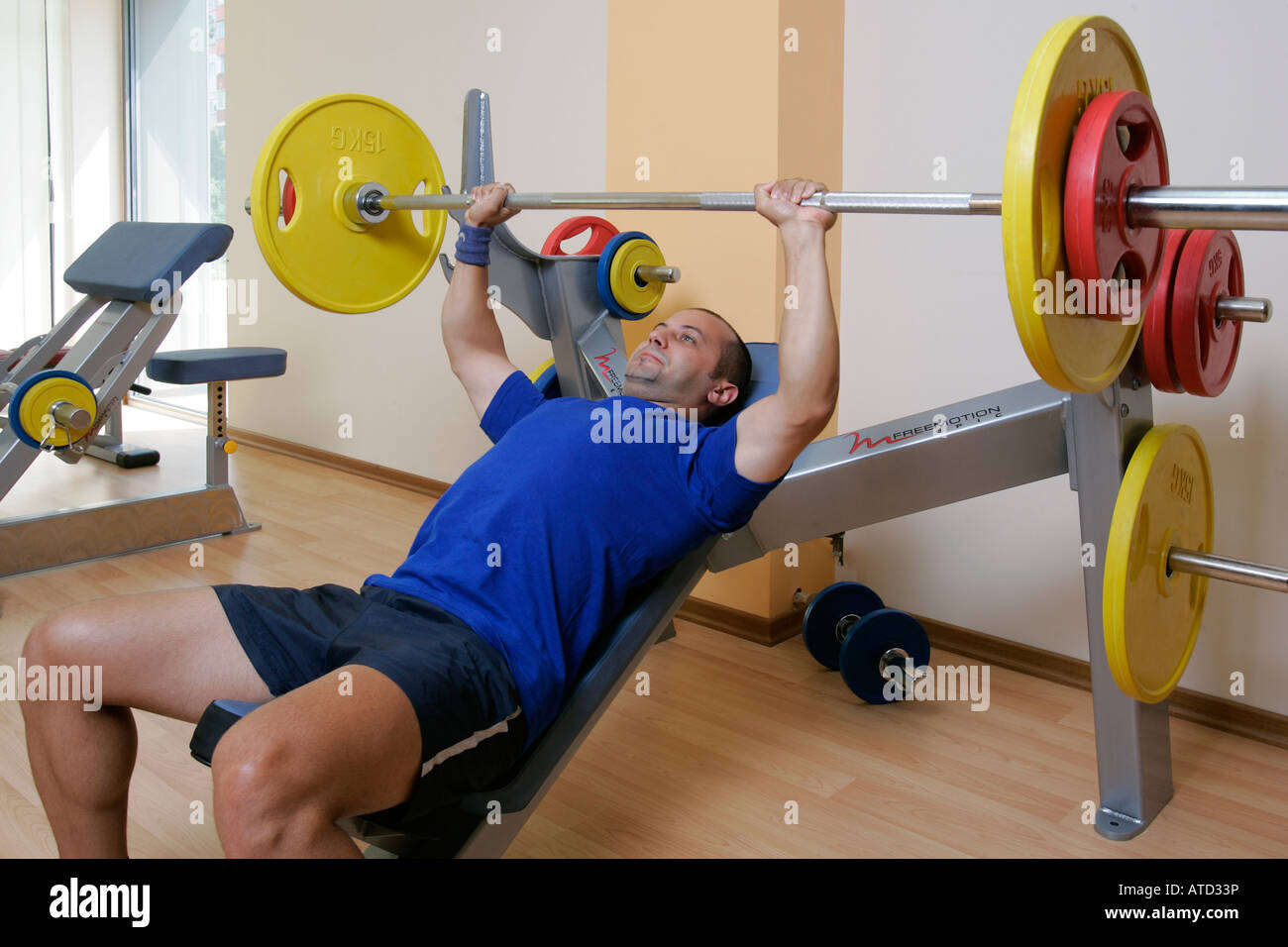 Fitness club gym healthy sport muscles training Stock Photo - Alamy