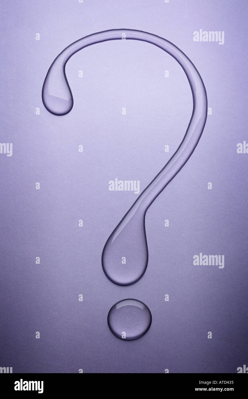liquid question mark Stock Photo - Alamy
