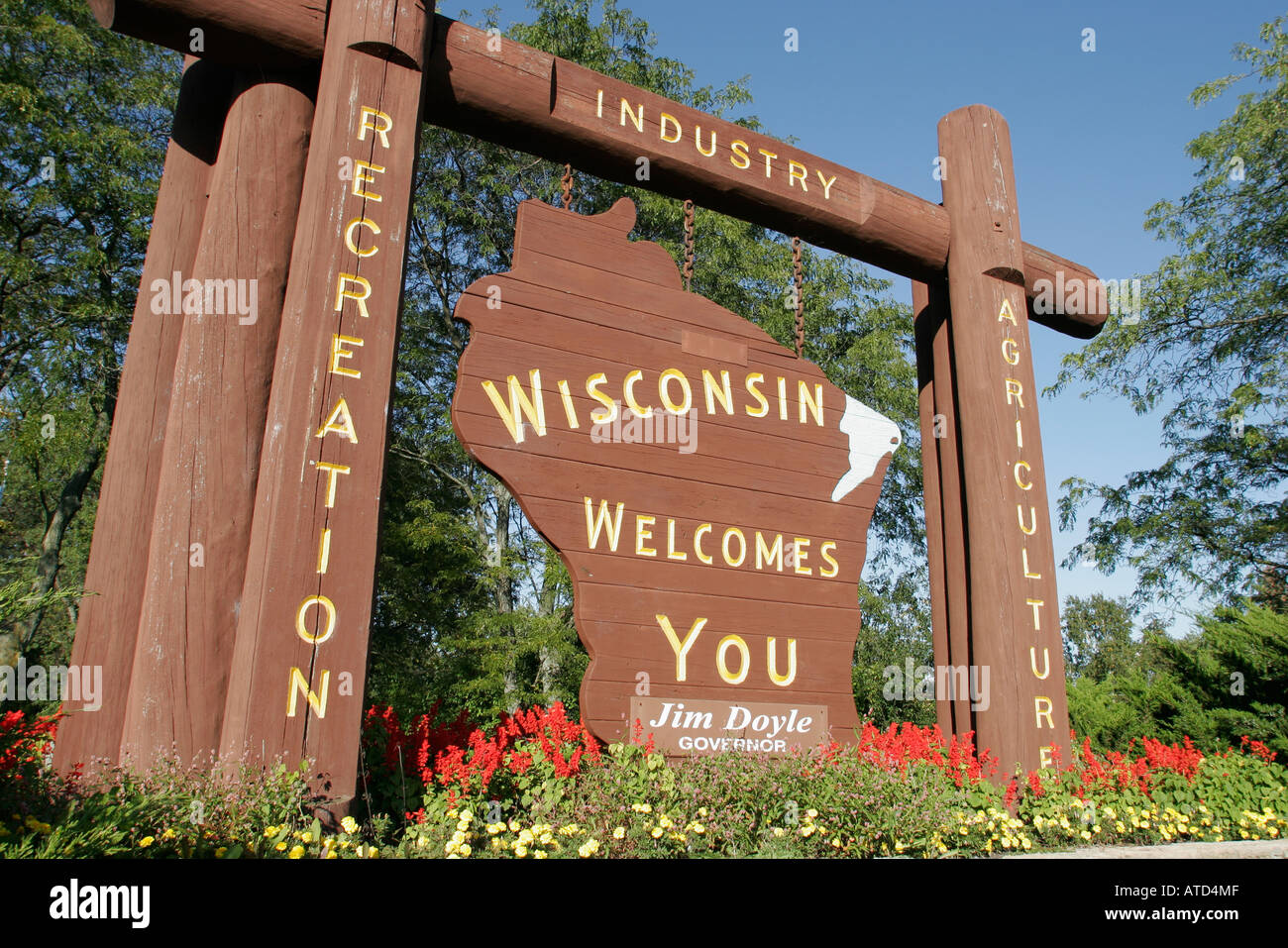 Welcome To Wisconsin Sign High Resolution Stock Photography and Images ...