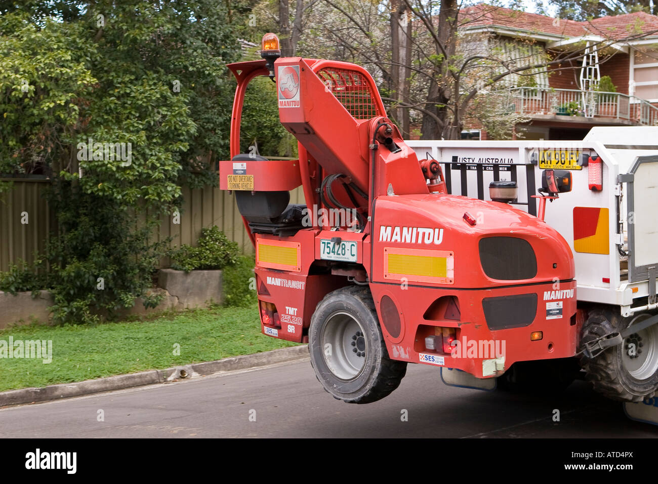 Truck mounted material handler Stock Photo - Alamy