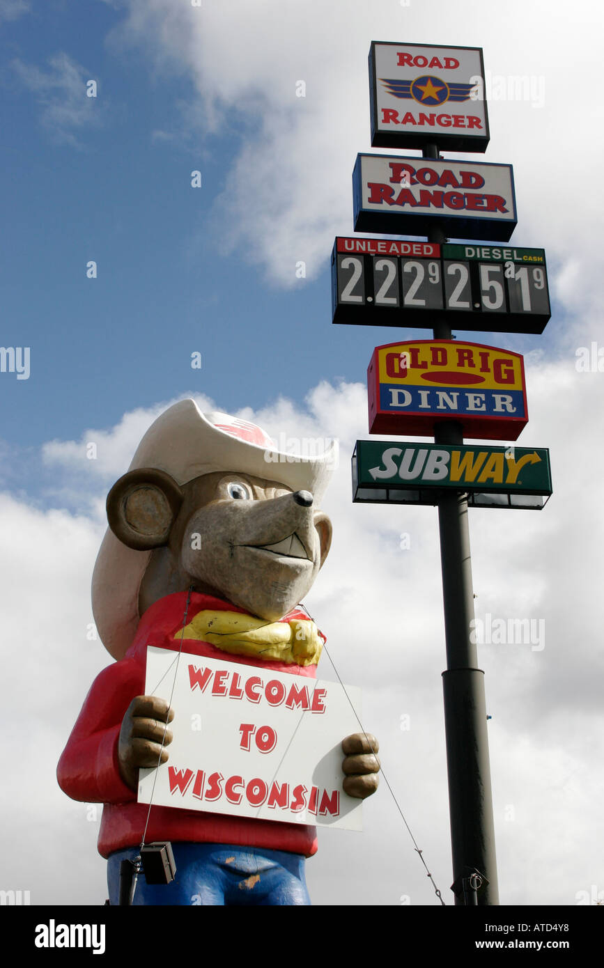 Wisconsin,WI,Upper Midwest,Oakdale,Interstate 90,94,giant fiberglass ...