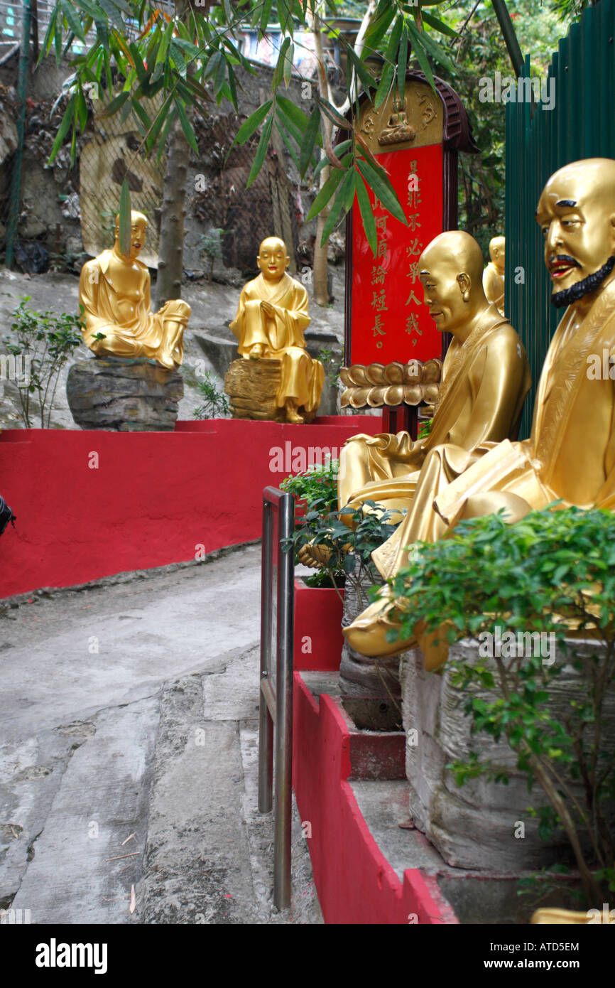 Buddha Statues at Temple of 10000 Buddhas in Hong Kong Stock Photo - Alamy