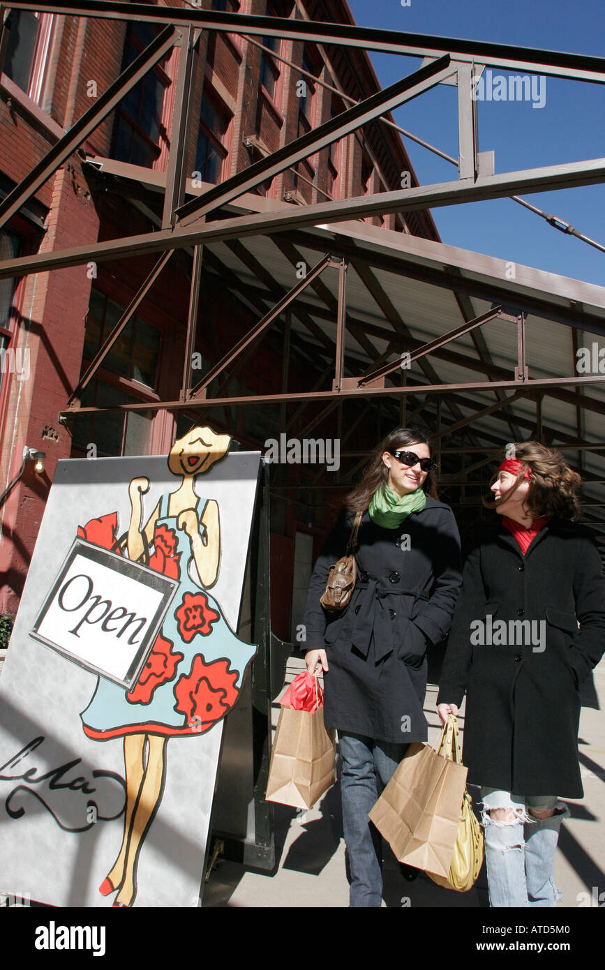 Milwaukee Wisconsin,historic Third Ward,South Broadway,women,shopping ...
