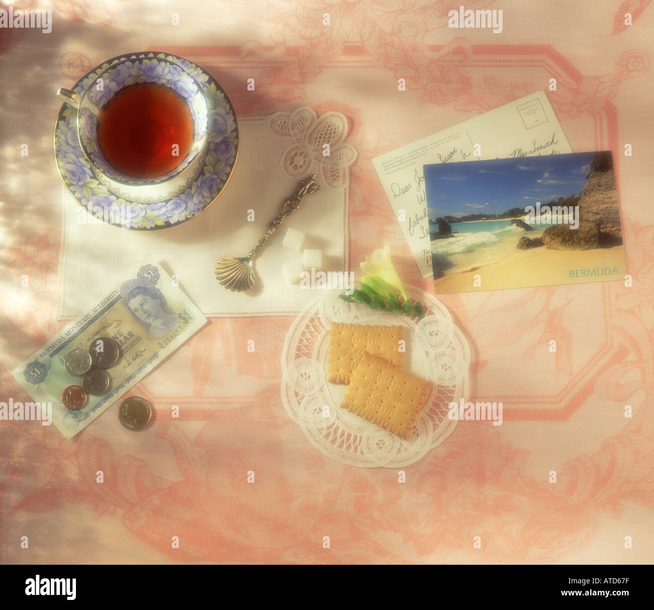 Elegant Breakfast Table Setting Bermuda Stock Photo - Alamy