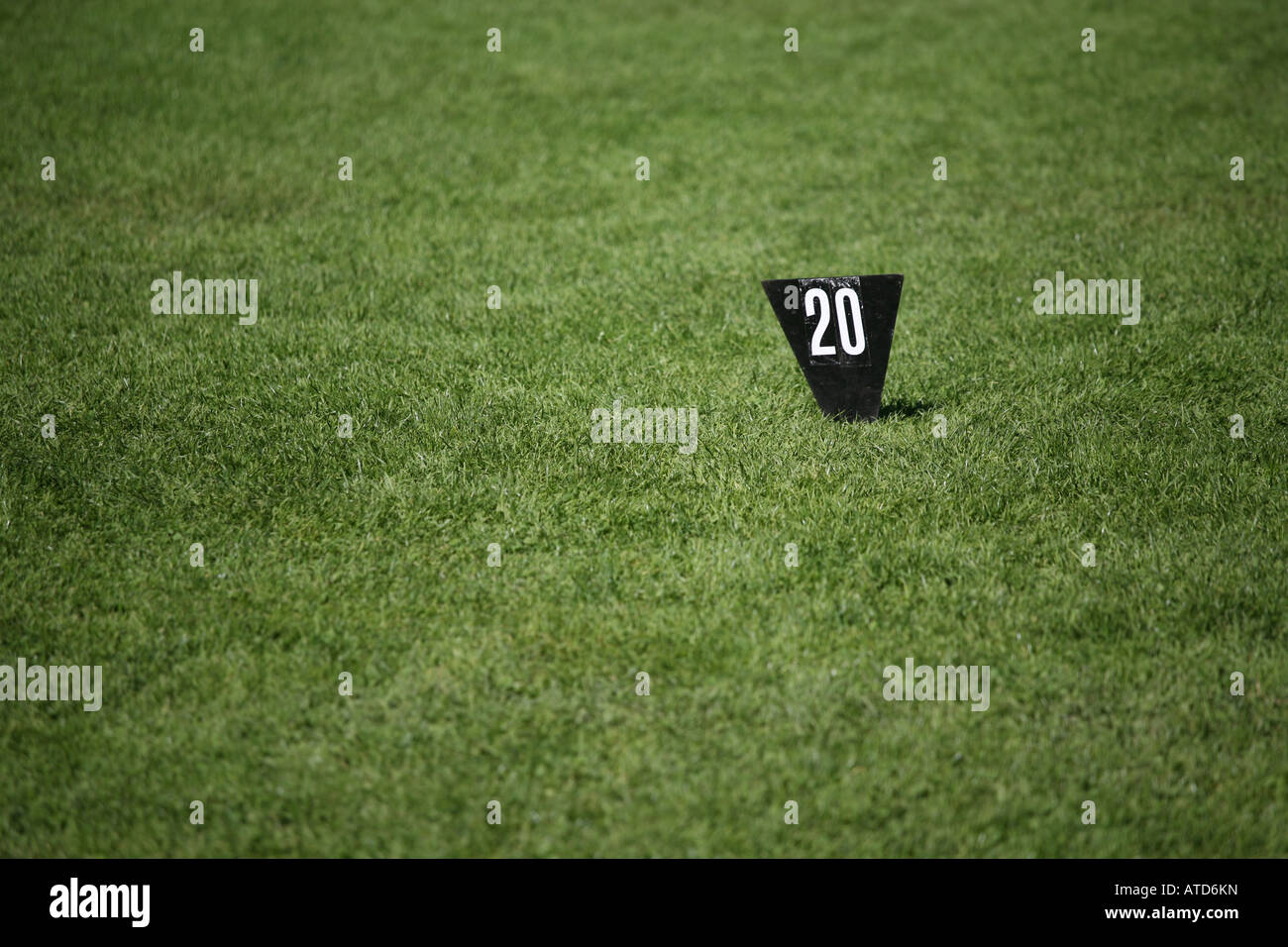 Lawn with a number marking Stock Photo - Alamy