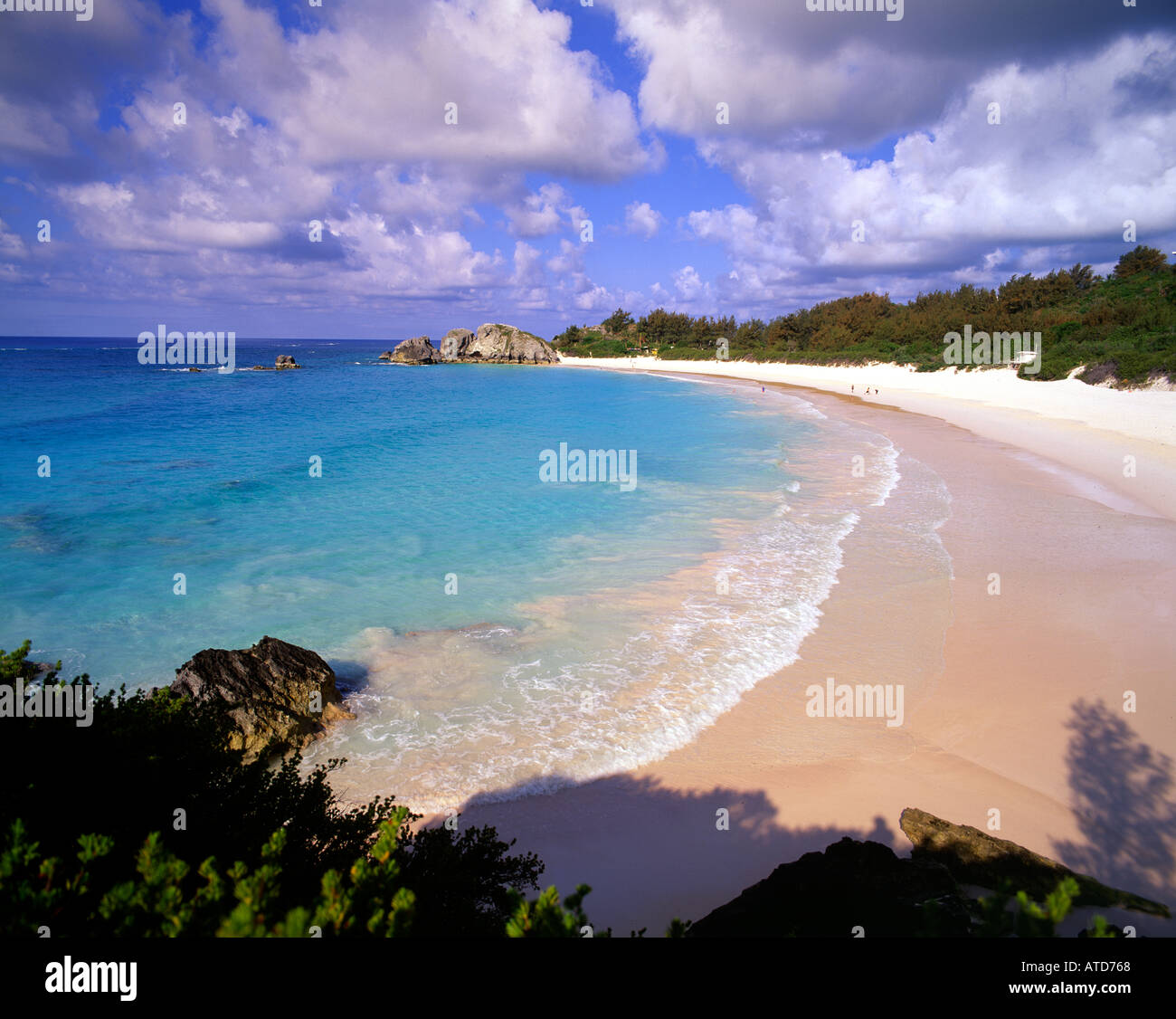 Horseshoe Bay in Bermuda offers pristine pink sand beaches and clear ...