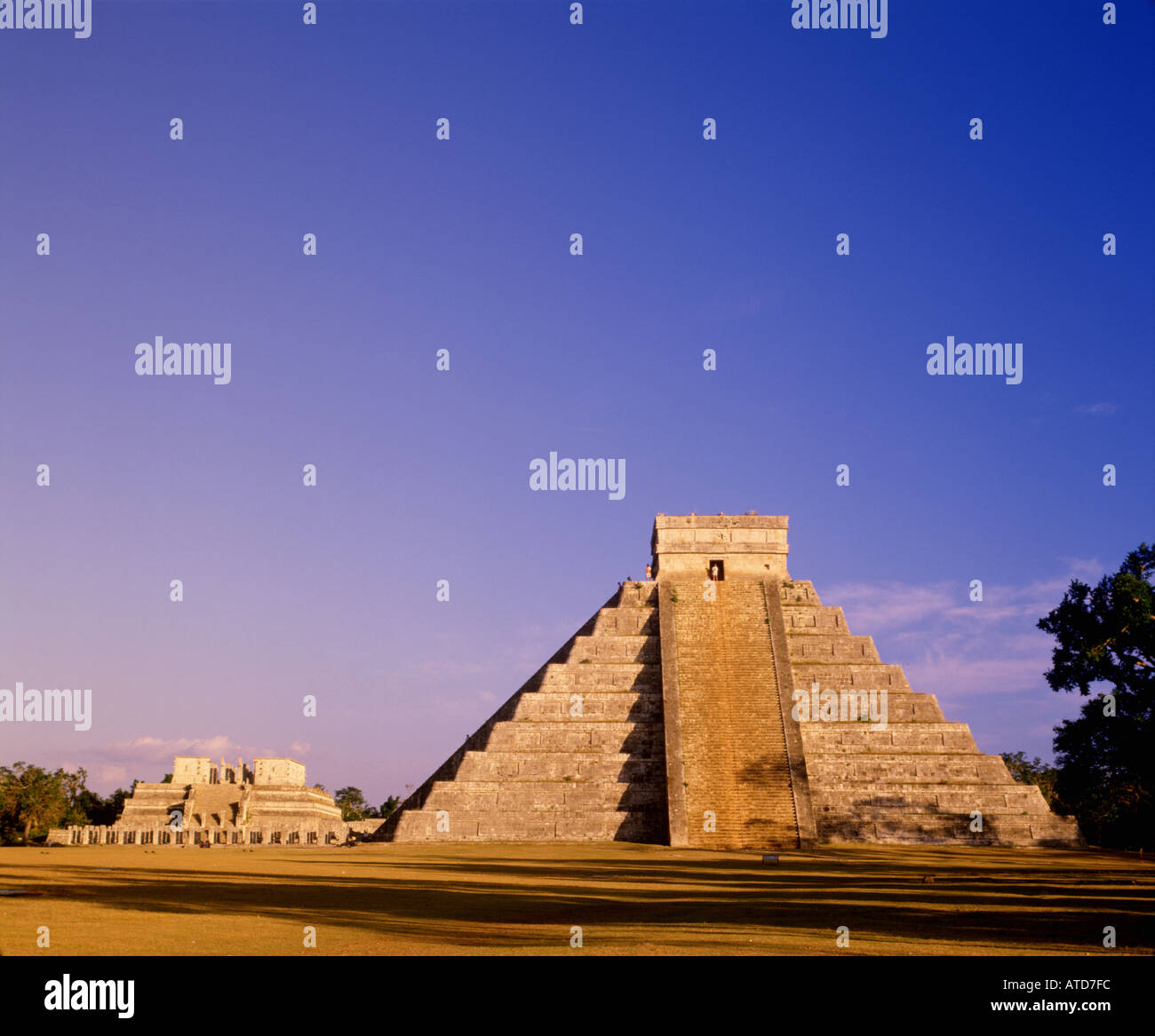 The Pyramid At Chichen Itza on the Yucatan Peninsula of Mexico Stock ...