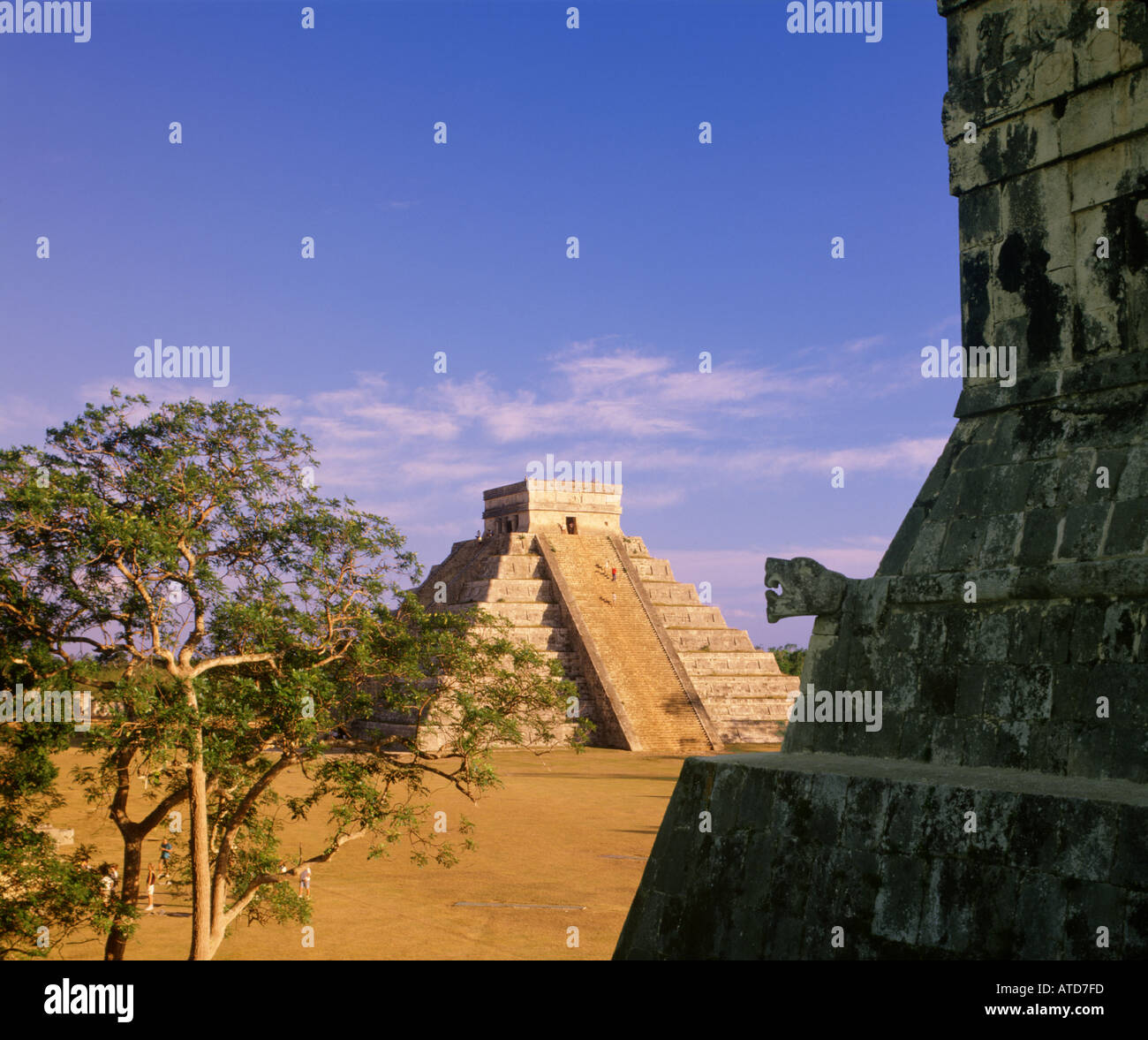 The Pyramid At Chichen Itza on the Yucatan Peninsula of Mexico Stock ...