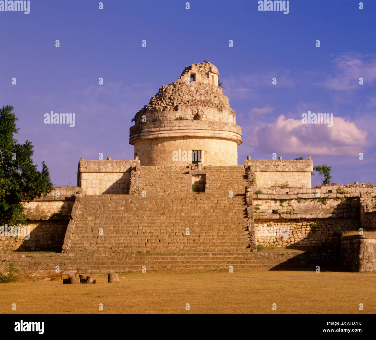 The Observatory at Chichen Itza on the Yucatan Peninsula of Mexico ...
