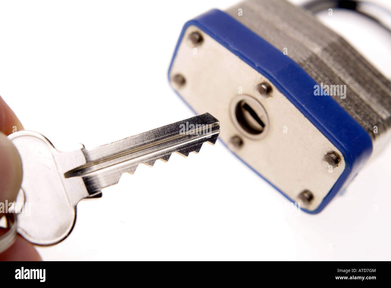 Padlock and key Stock Photo - Alamy