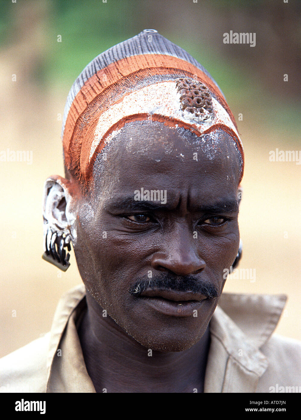 Portrait of a Hamer man Lower Omo Valley Ethiopia Stock Photo - Alamy