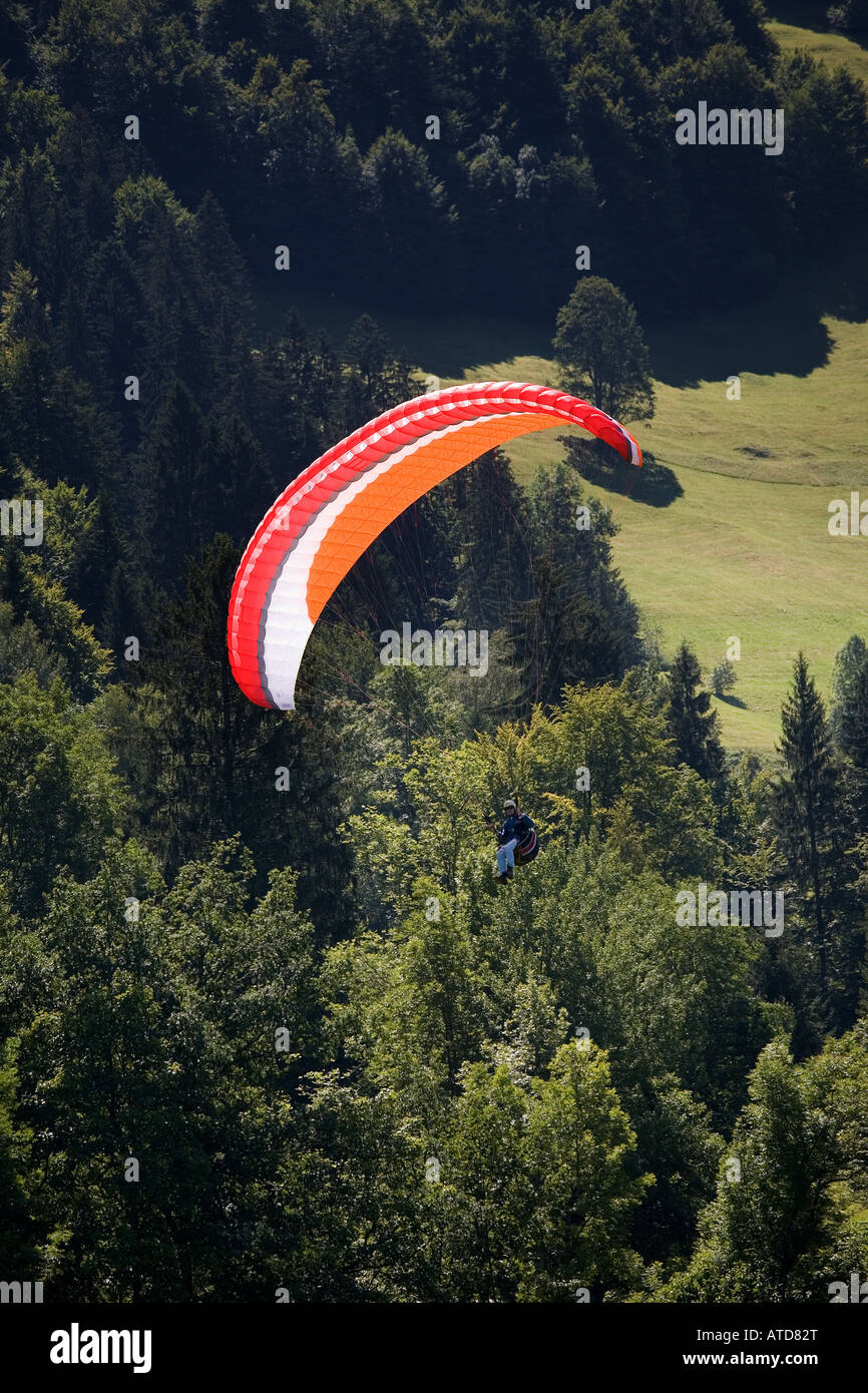Paraglider and windsock Stock Photo - Alamy