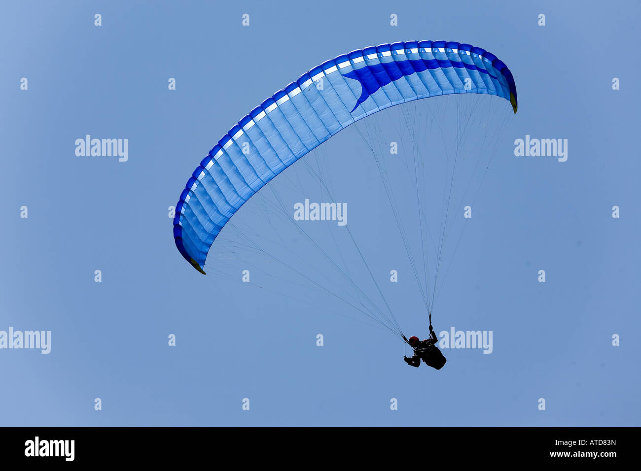 Paraglider and windsock Stock Photo - Alamy