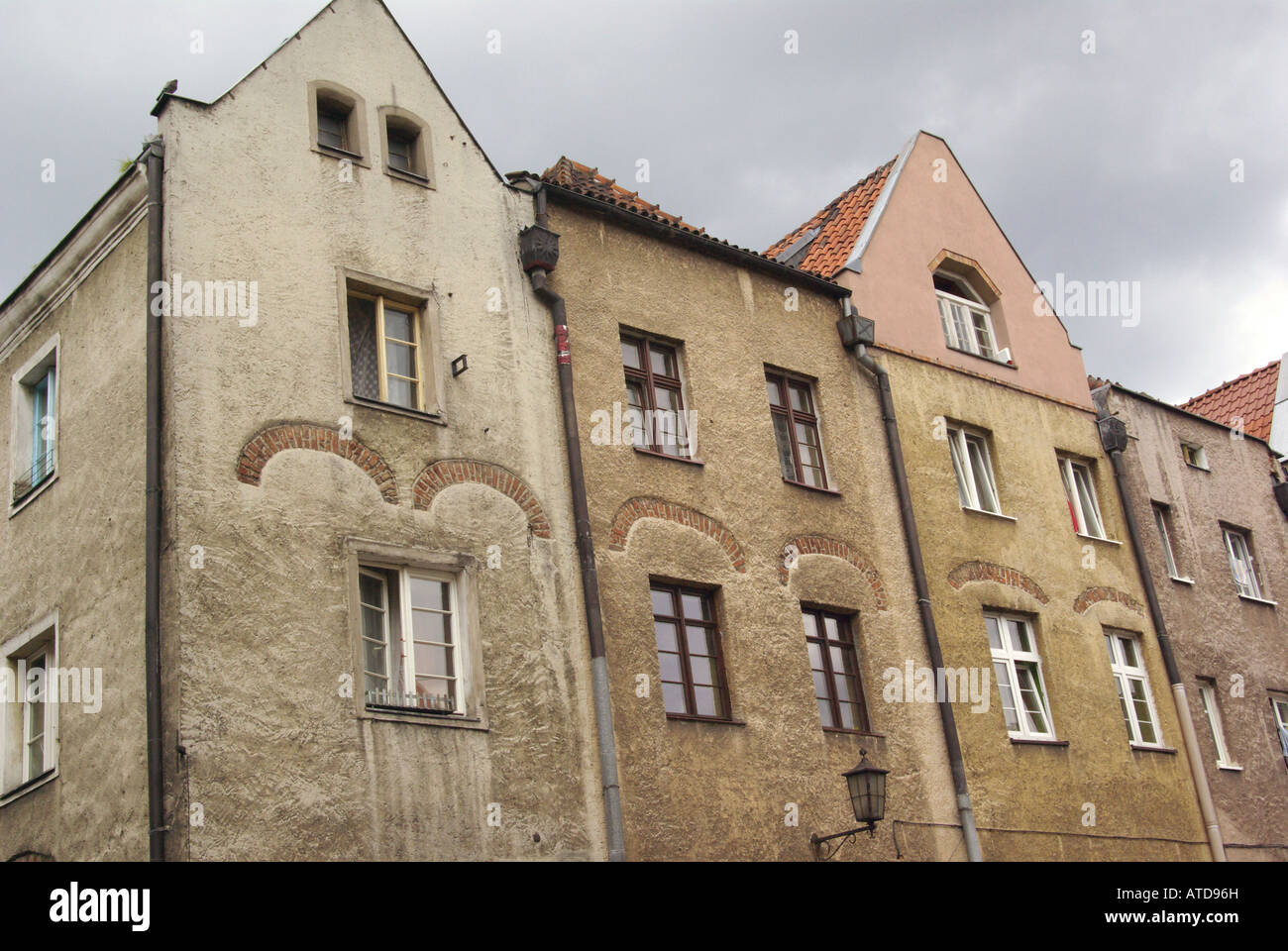 Backs of old Torun houses showing "eyebrows" or semi-circular brick ...