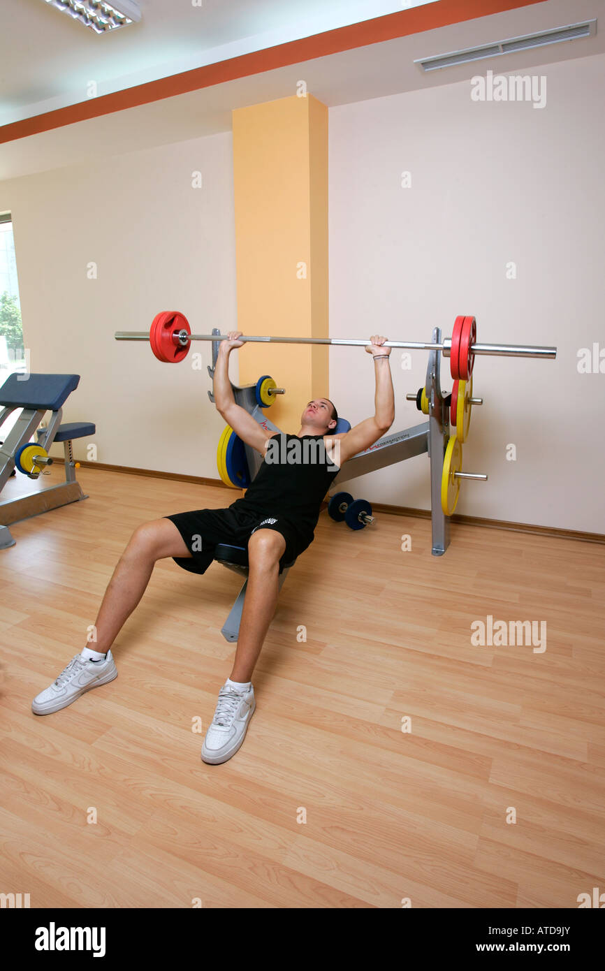 Fitness club gym healthy sport muscles training Stock Photo - Alamy