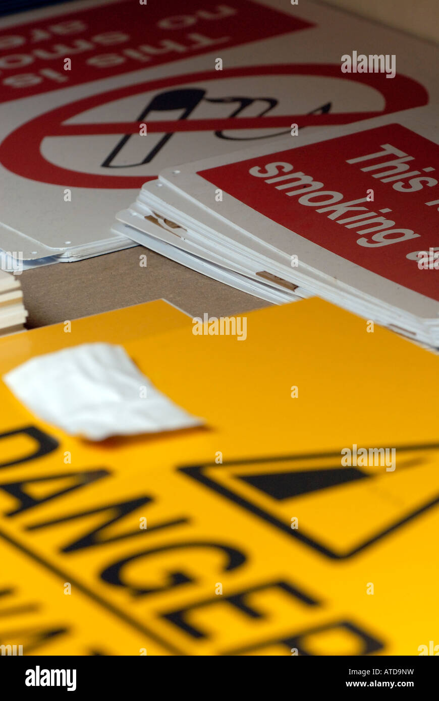 a selection collection store of warning and prohibition signs for ...