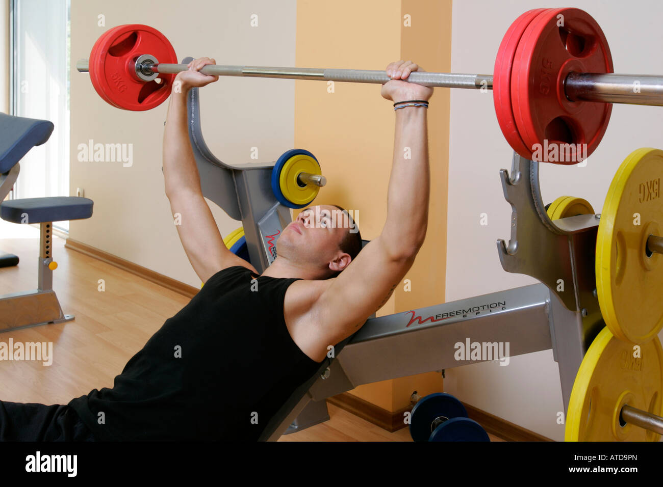 Fitness club gym healthy sport muscles training Stock Photo - Alamy