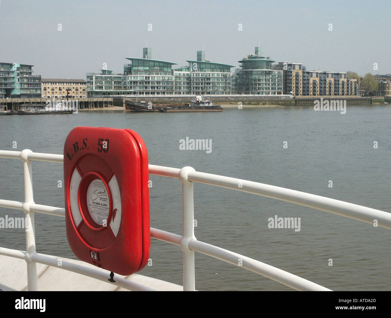 The River Thames Pool of London New Development London England Stock ...