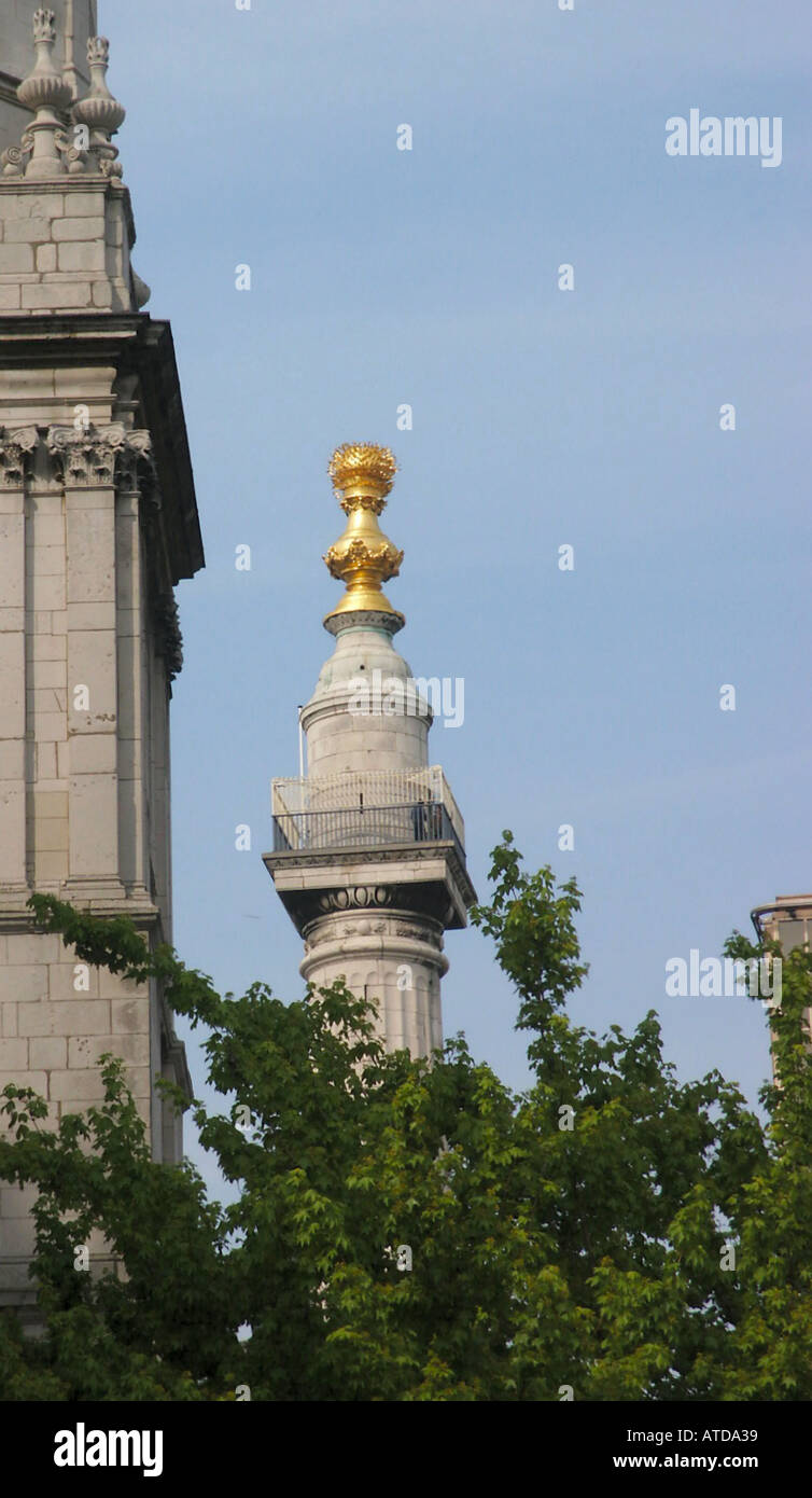 Monument City of London England Stock Photo - Alamy
