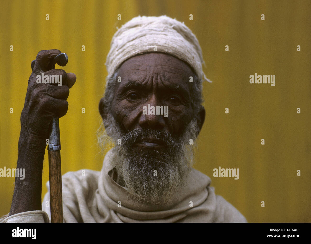 Ethiopian Amhara elder Stock Photo - Alamy