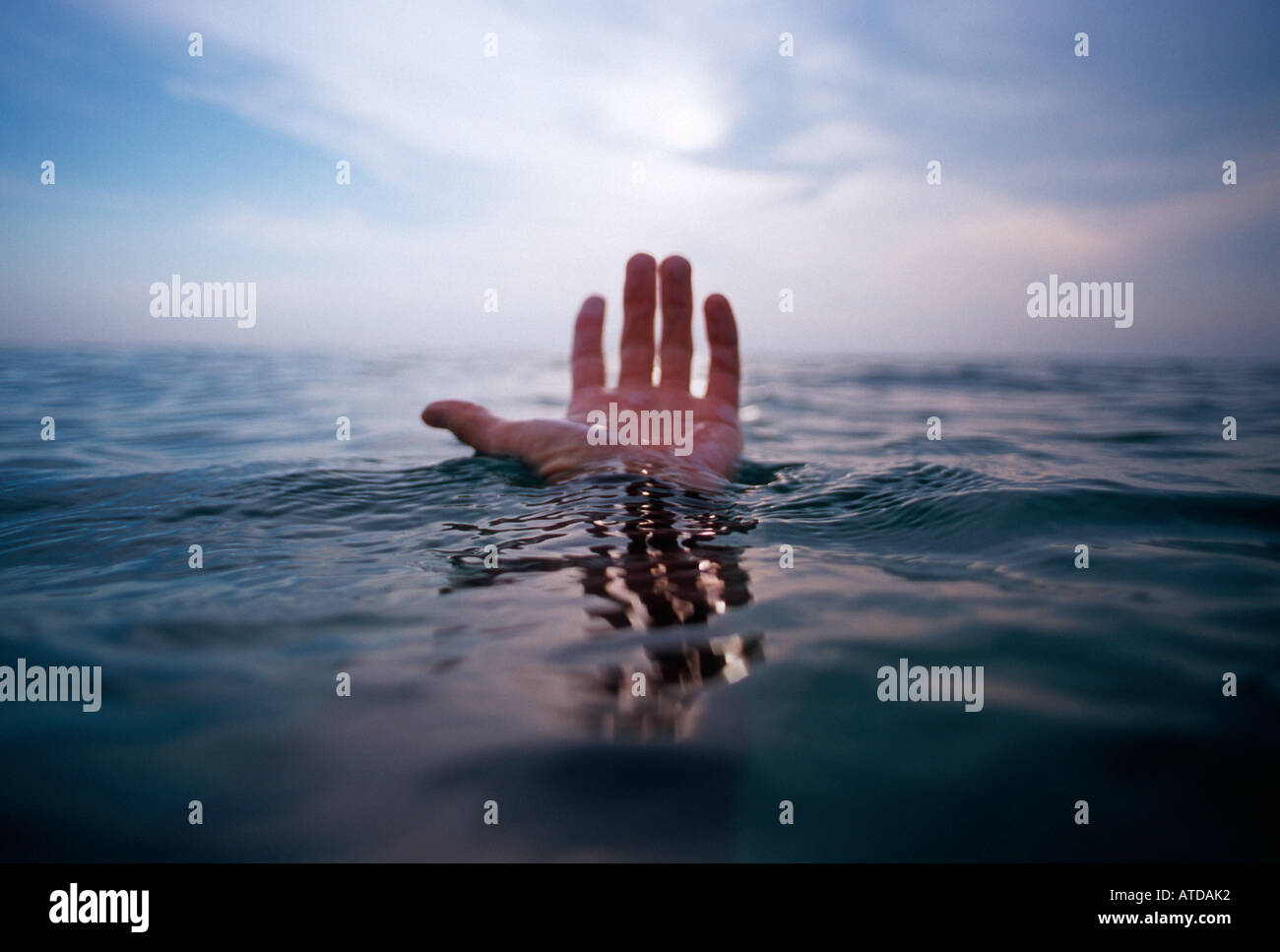 A hand rising from the water Stock Photo - Alamy
