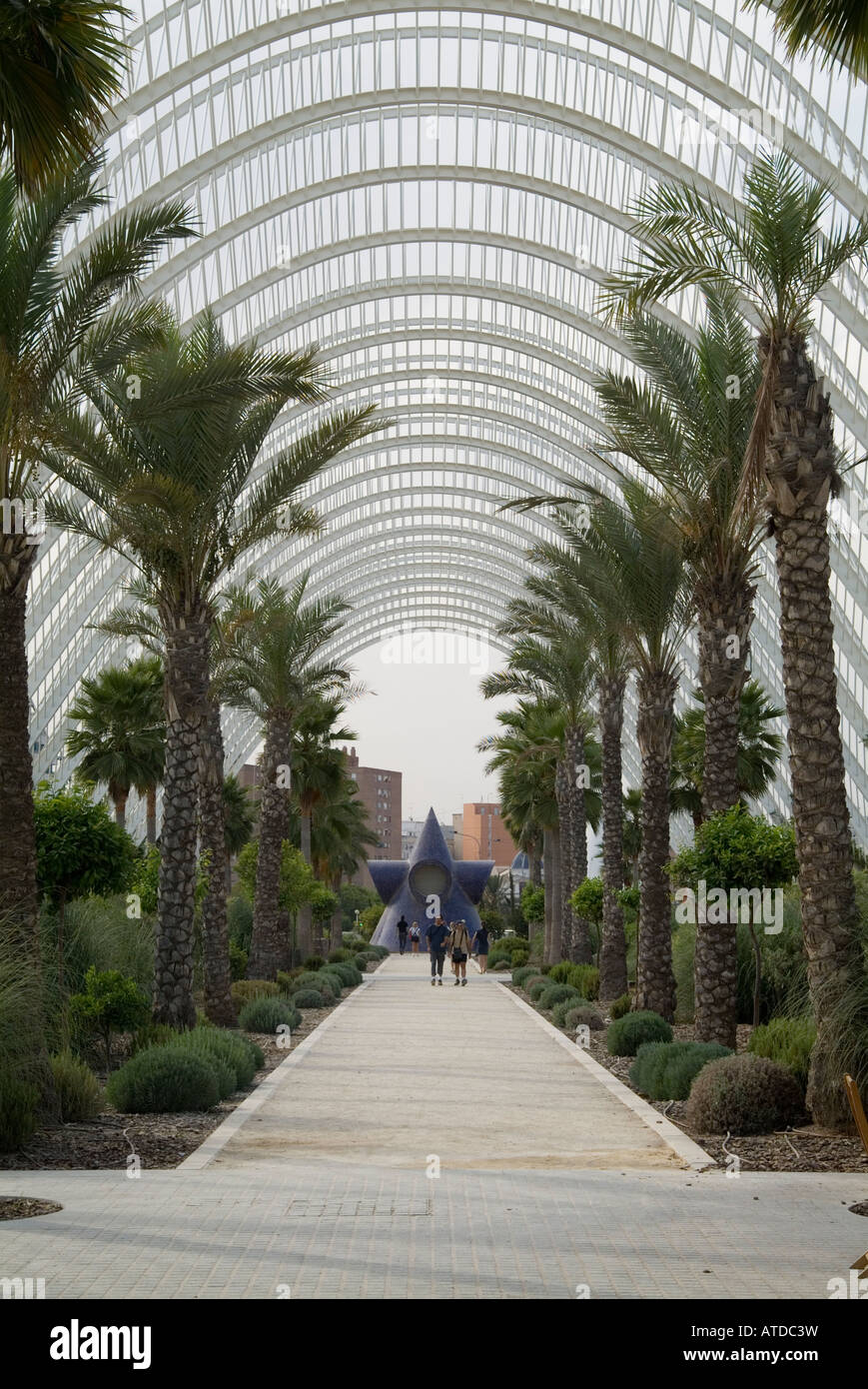 covered garden of the City of Sciences and Culture in Valencia Stock ...