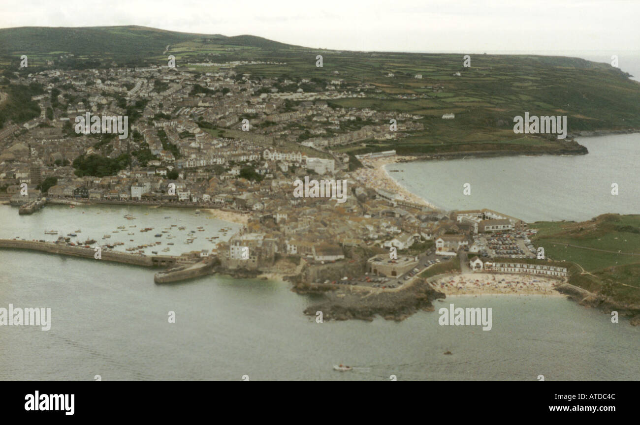 Aerial view of St Ives Cornwall England UK Europe Stock Photo - Alamy