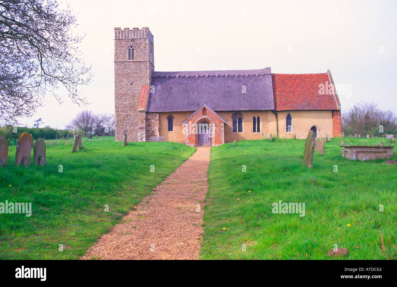 St John the Baptist thatched church Butley Suffolk England Stock Photo ...