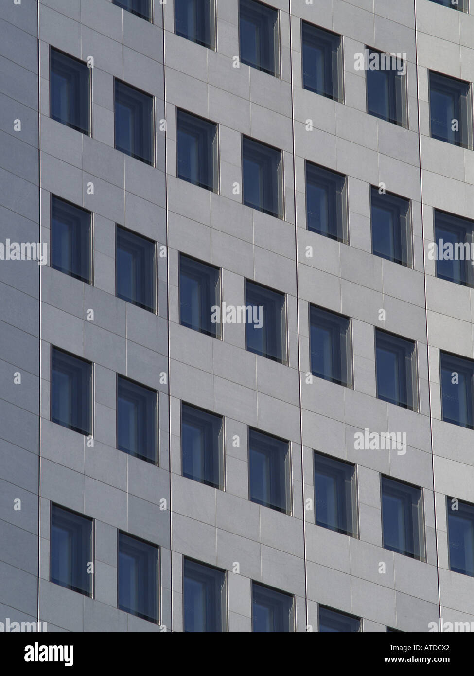 Facade of the high-rise building of the mdr in Leipzig, Saxony, Germany ...