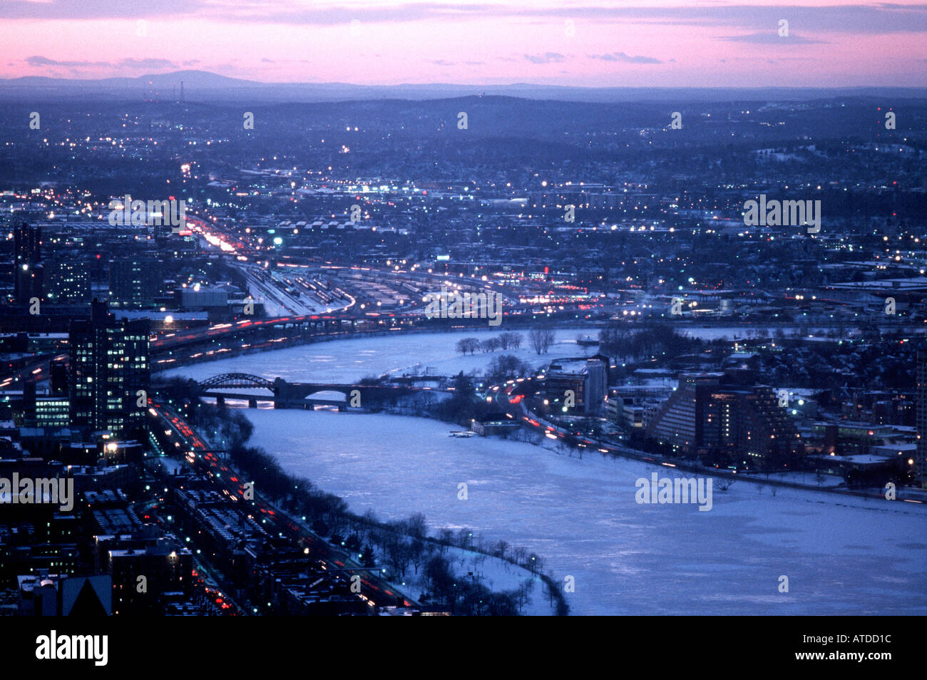 Boston aerial view from the air hi-res stock photography and images - Alamy