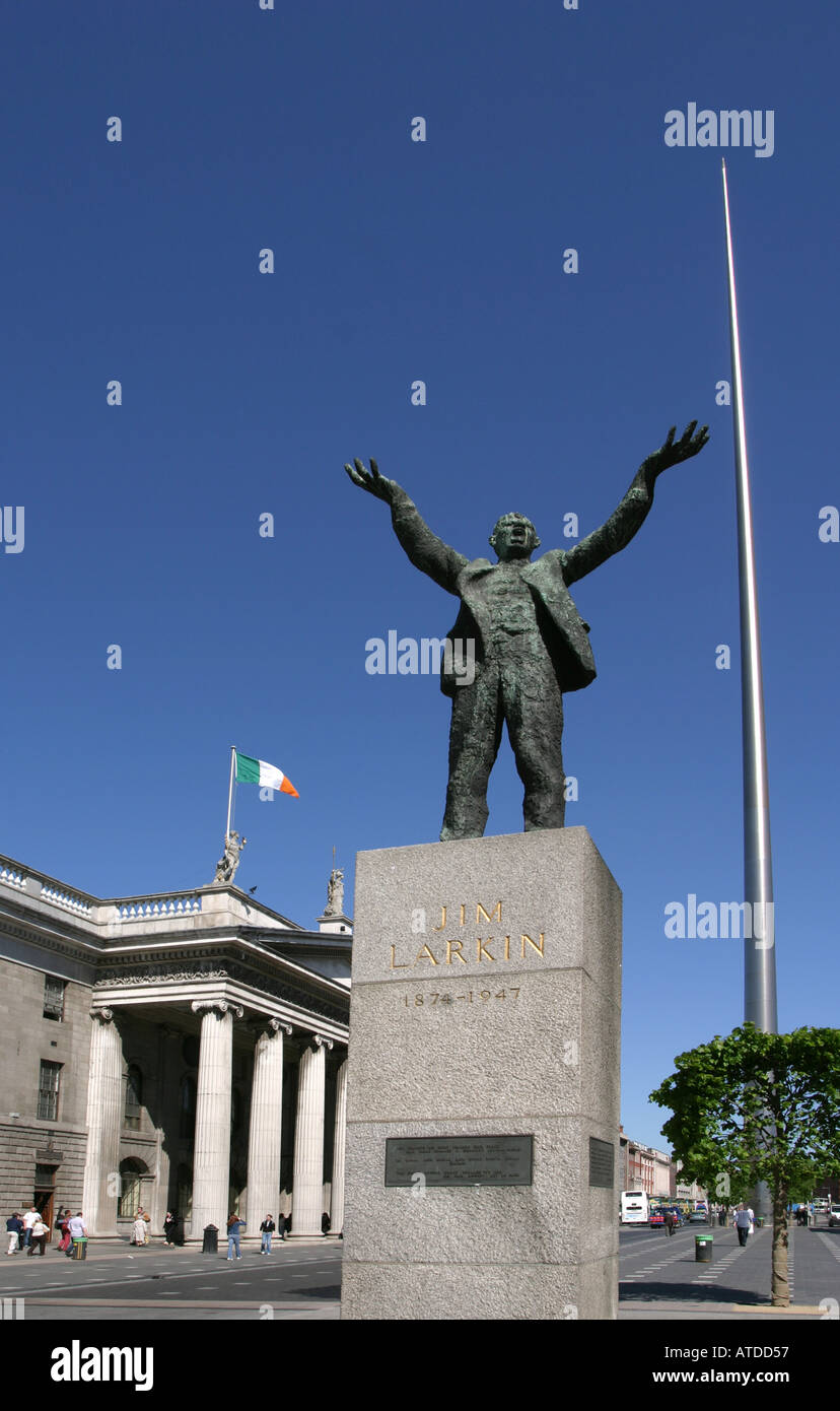 Statue of Jim Larkin and the General Post Office GPO on O Connell ...