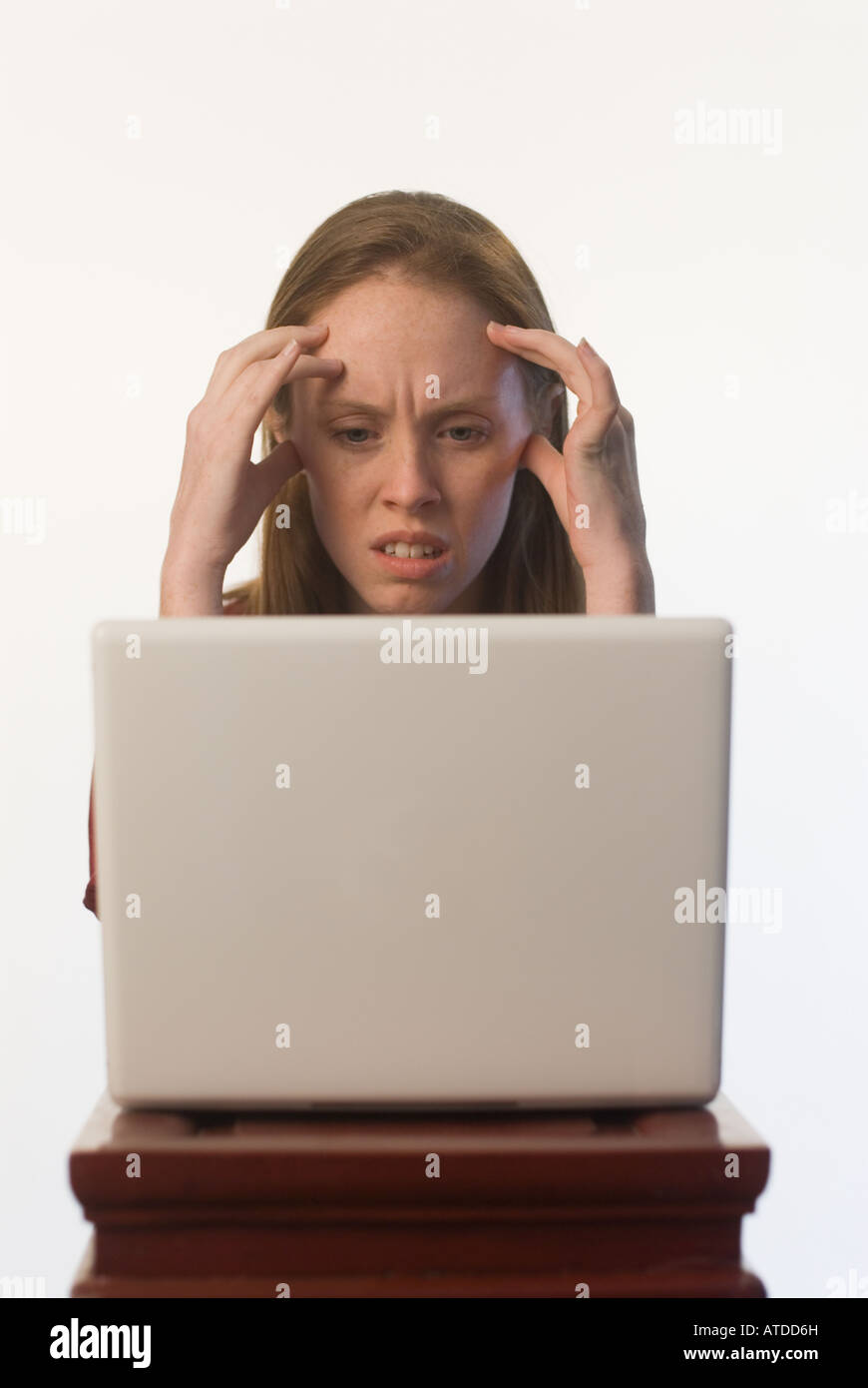 Looking At Computer Screen Confused High Resolution Stock Photography ...