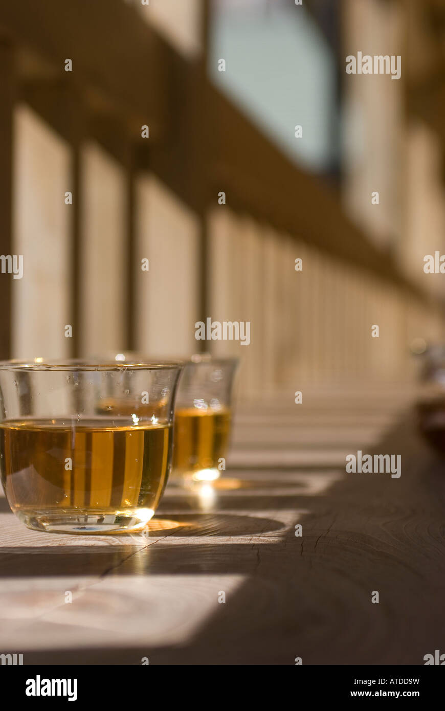 Glasses of cold barley tea Stock Photo - Alamy