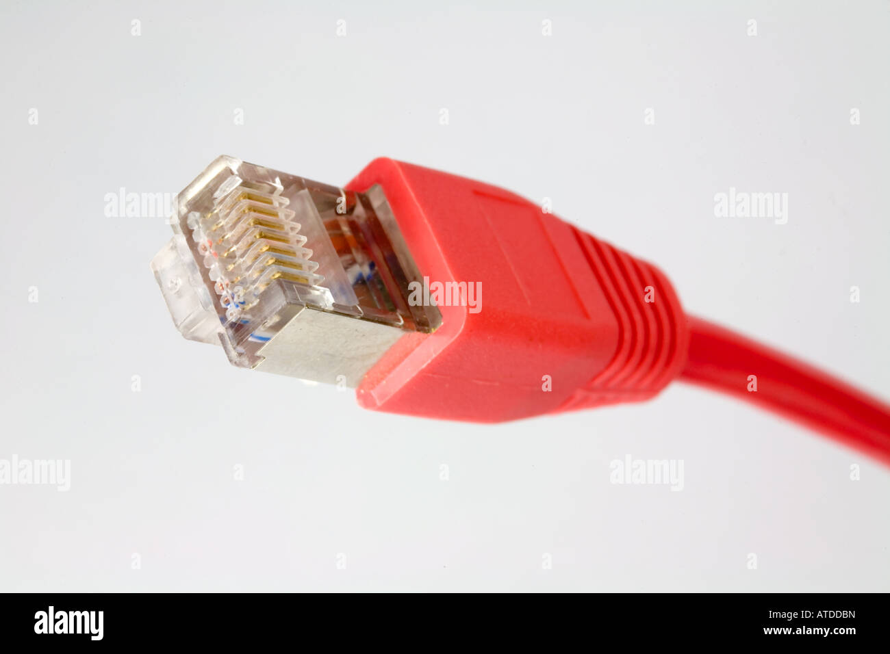Red network cable hi-res stock photography and images - Alamy