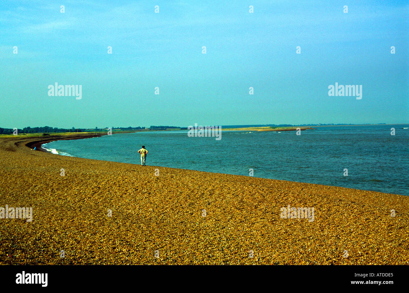 Mouth of the river Ore at Shingle Street Suffolk Stock Photo - Alamy