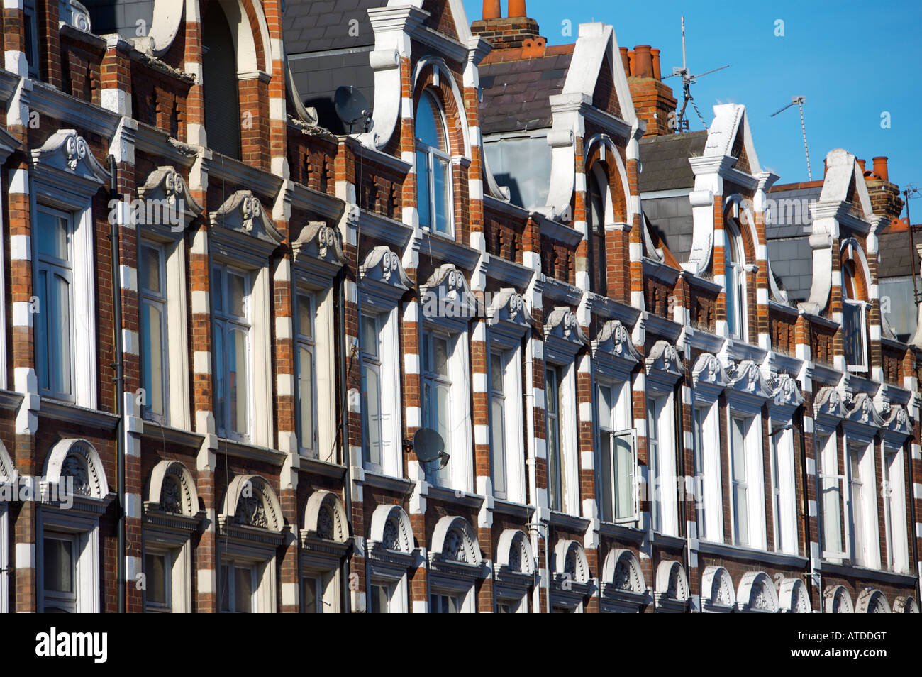 A row of flats in Crouch End, North London Stock Photo - Alamy