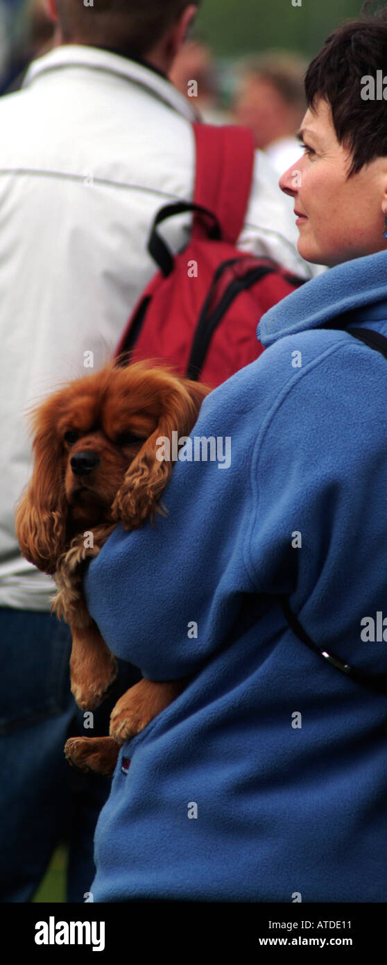 Women holding their dogs hi-res stock photography and images - Alamy