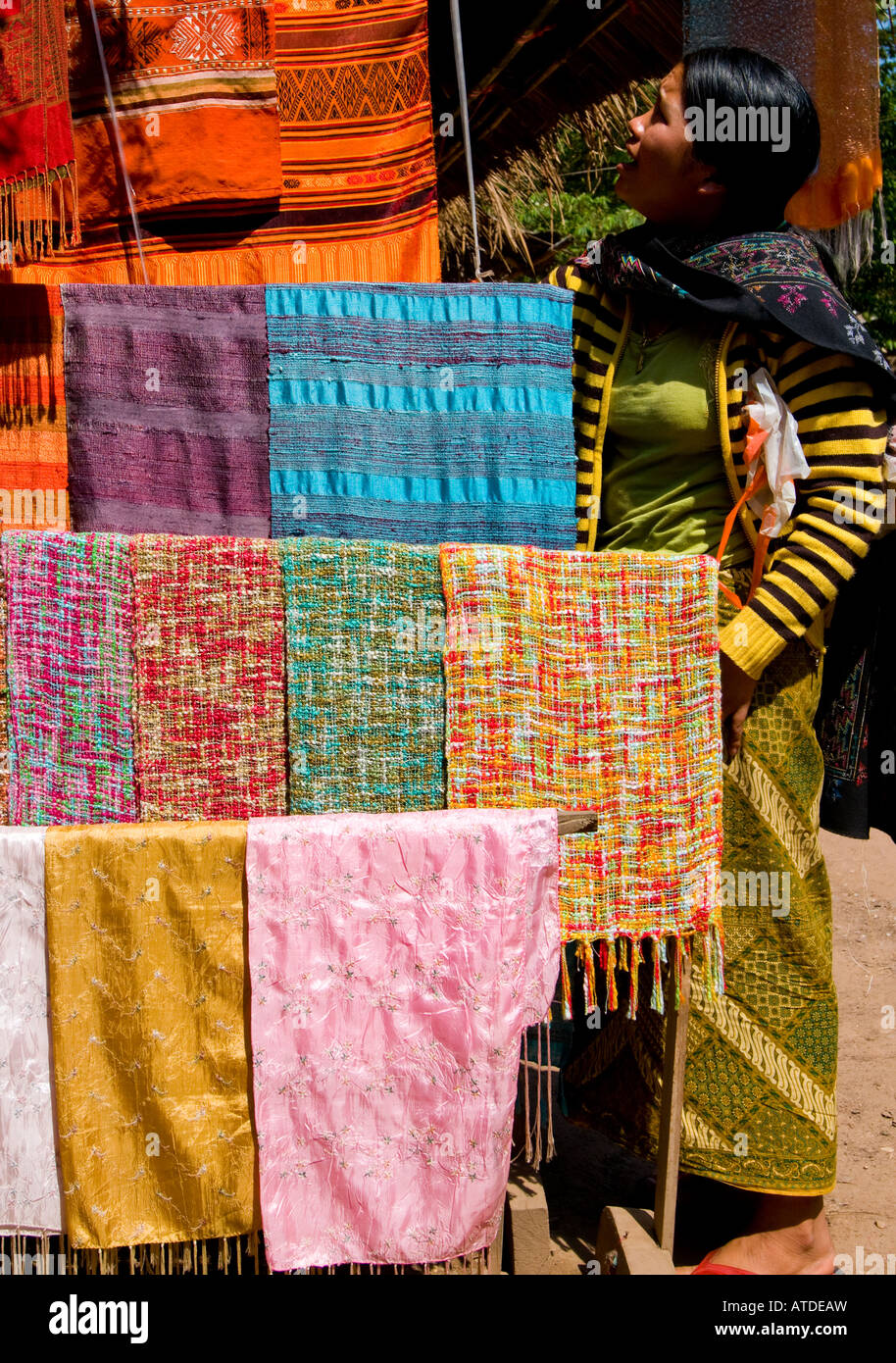 Woman selling fabrics hi-res stock photography and images - Alamy