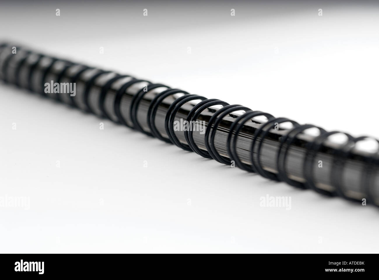 macro of a white ring bound document Stock Photo - Alamy