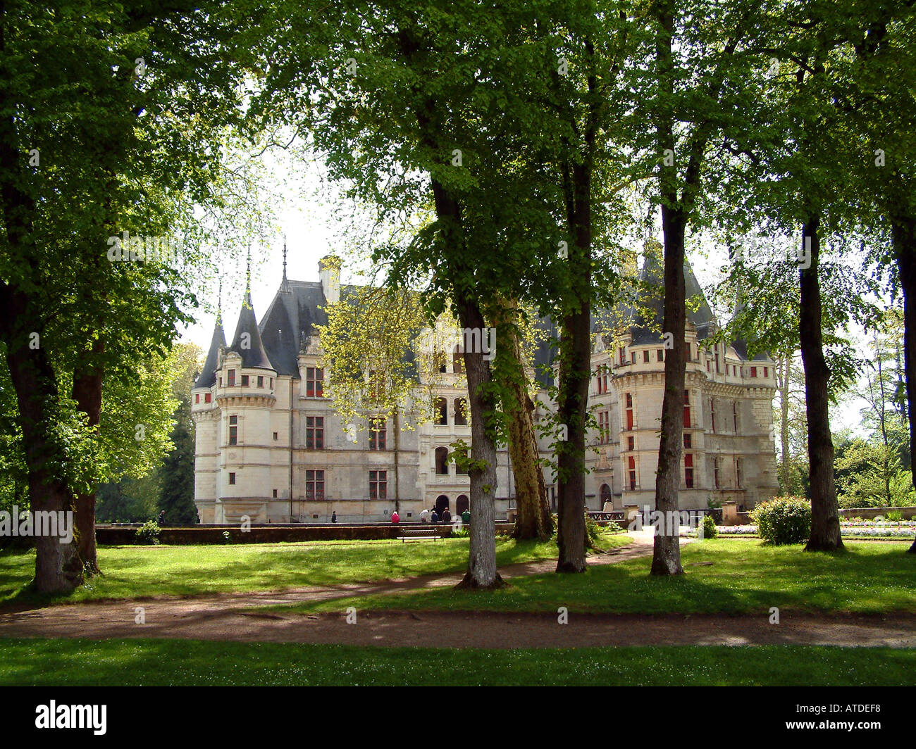 The Chateau of Azay le Rideau in the Touraine region of France Stock ...