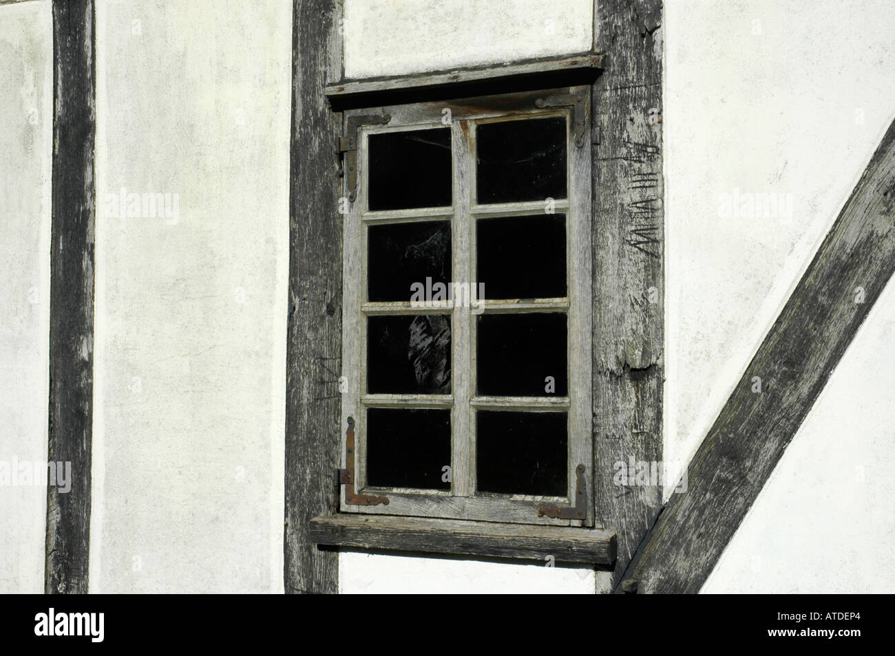 Window in a timber frame house Stock Photo - Alamy