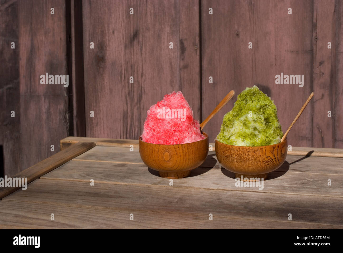 Bowls of shaved ice Stock Photo - Alamy