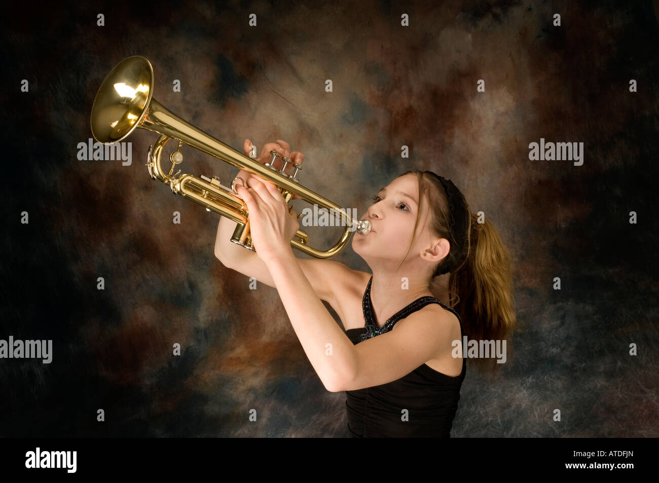 Blowing Trumpet Stock Photos & Blowing Trumpet Stock Images - Alamy