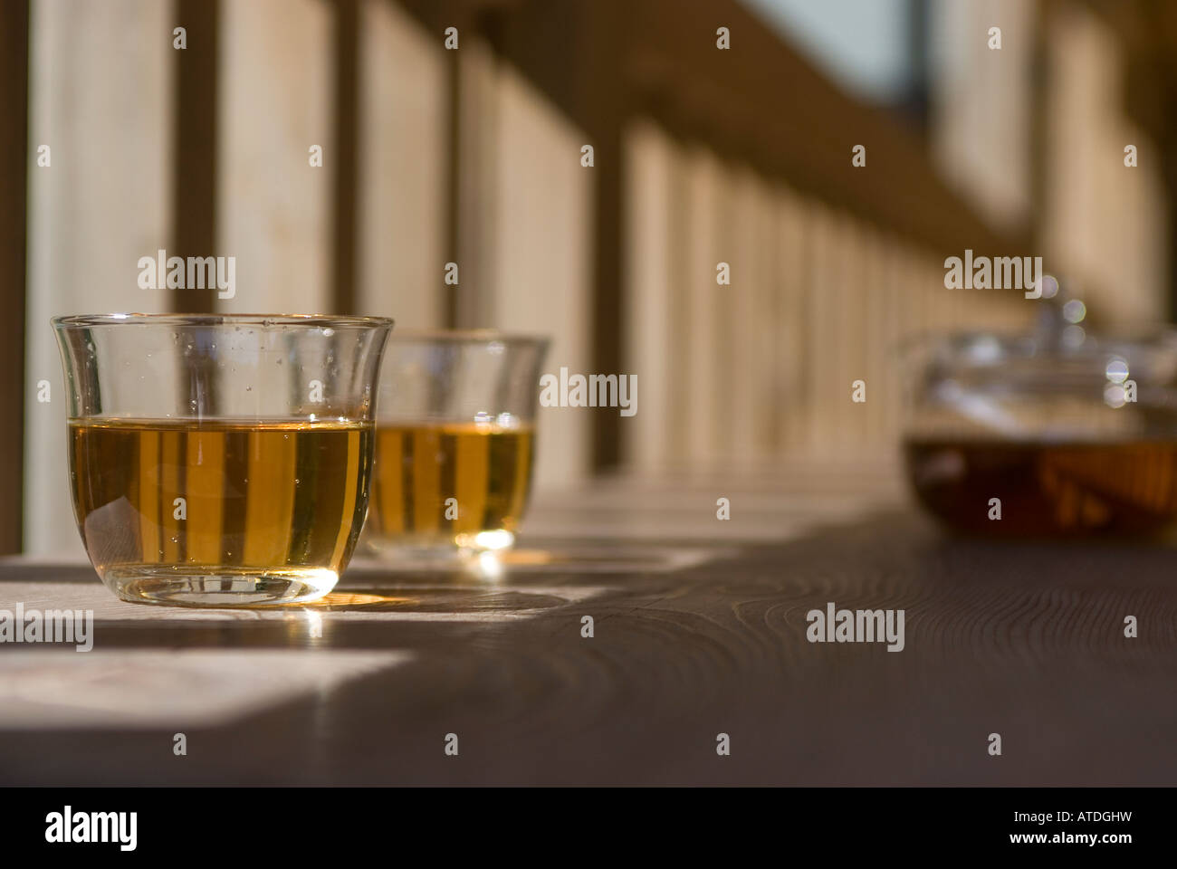 Glasses of cold barley tea Stock Photo - Alamy