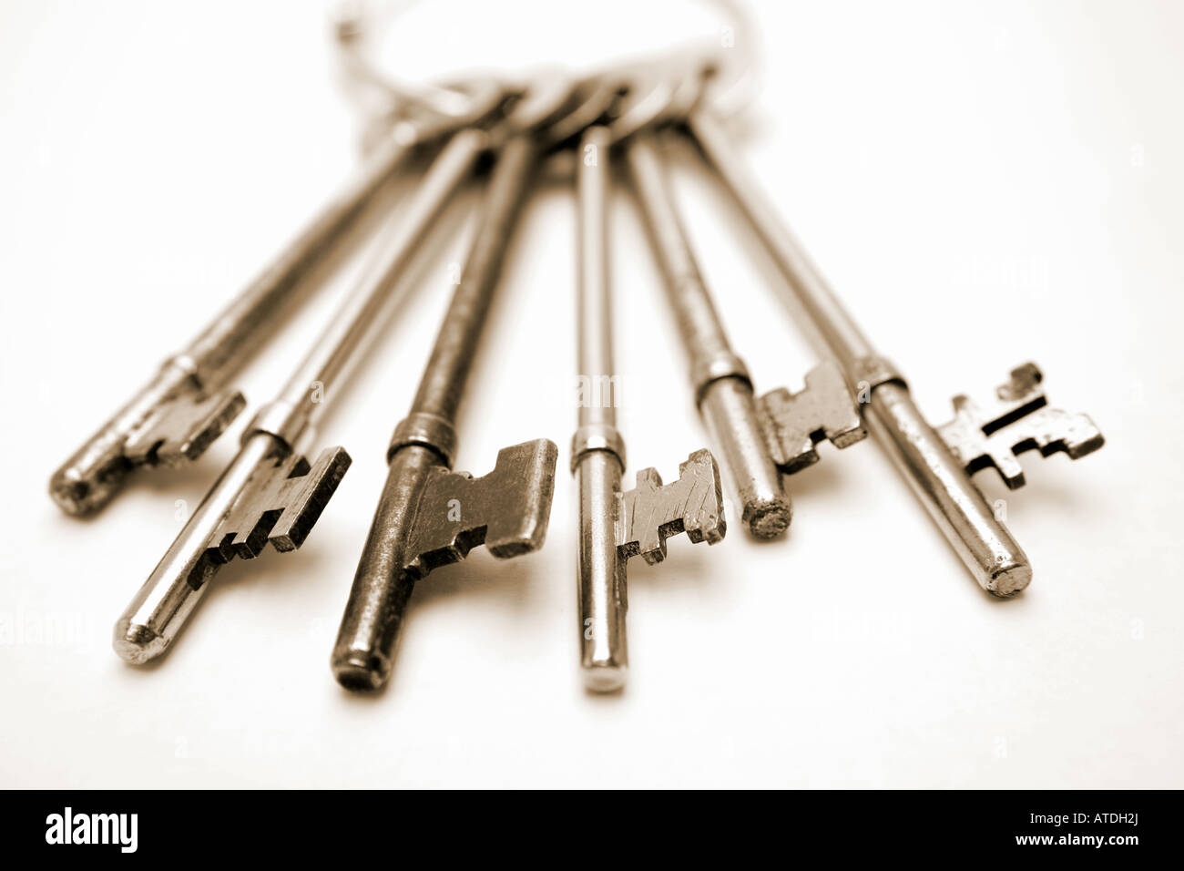 Bunch of keys closeup Stock Photo - Alamy