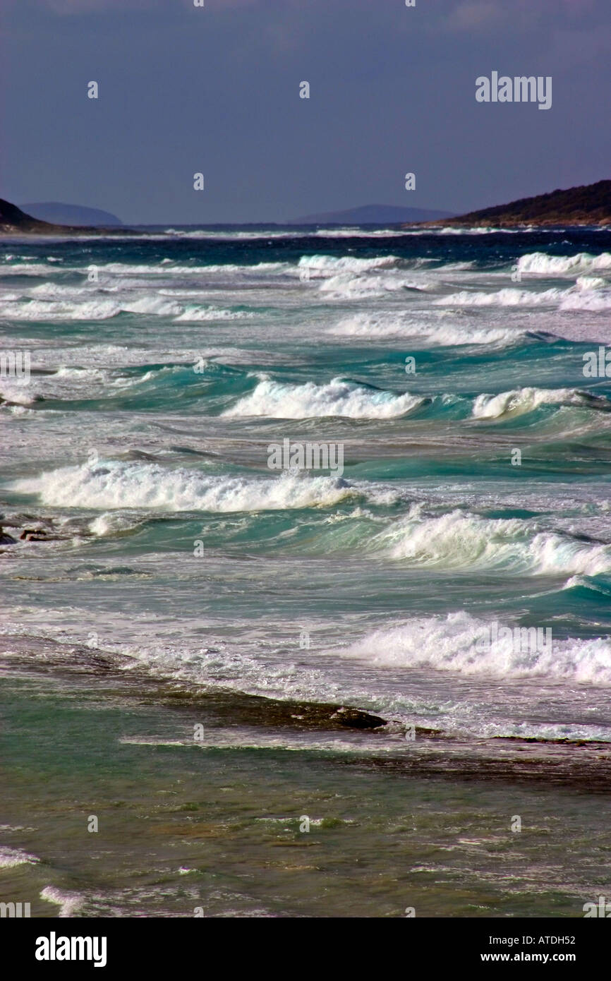 Rugged coastal views of the Southern Ocean along the Great Ocean Drive ...